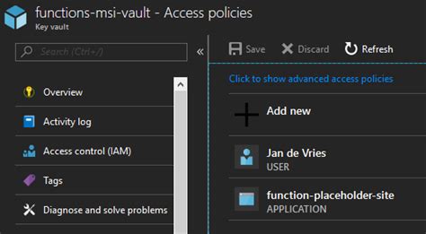 Using Msi With Azure Functions And Key Vault Jan V Nl