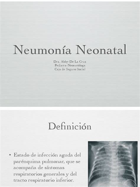 Neumonía Neonatal Pdf Neumonía Parto Prematuro