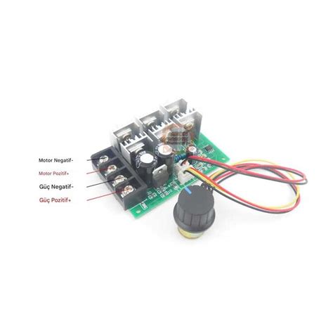 Dc 9 55V 40A 2000W Pwm Dc Motor Hız Kontrolcüsü Meon Robotik Otomasyon