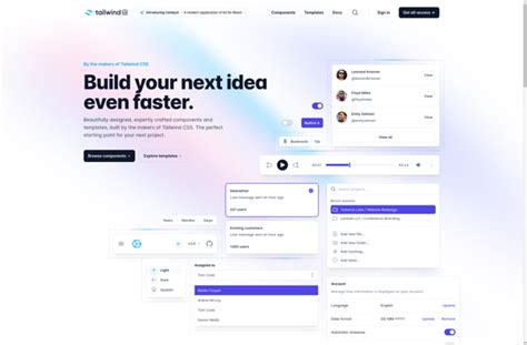 Tailwind Ui Pre Designed Ui Components Sugggest