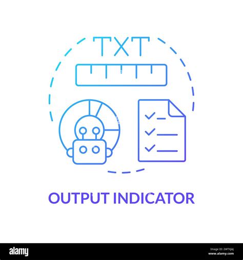 Output Indicator Blue Gradient Concept Icon Stock Vector Image And Art Alamy