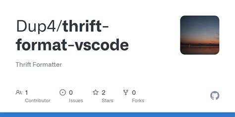 github dup4 thrift format vscode thrift formatter