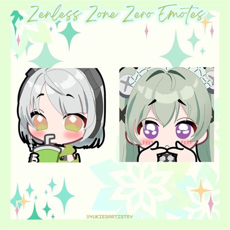 Zenless Zone Zero Belle Nicole Anby Corin Emotes Pack For Twitch Discord Youtube Zzz Stickers