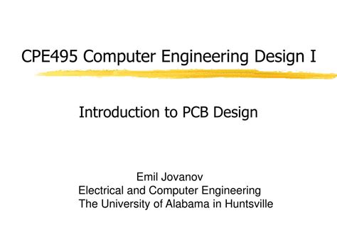 PPT CPE Computer Engineering Design I PowerPoint Presentation Free Download ID