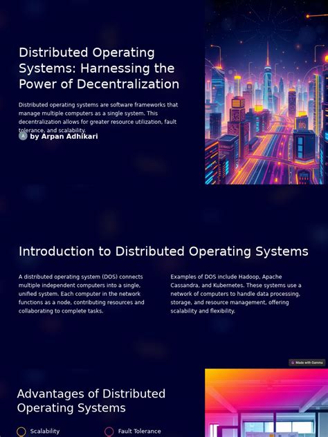 Distributed Operating Systems Harnessing The Power Of Decentralization Pdf Scalability