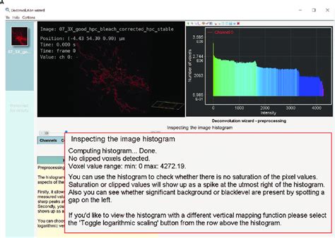 Step 14e Of The Deconvolution Process Inspecting The Image Histogram