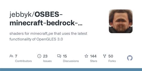 GitHub Jebbyk OSBES Minecraft Bedrock Edition Shader Shaders For Minecraft Pe That Uses The