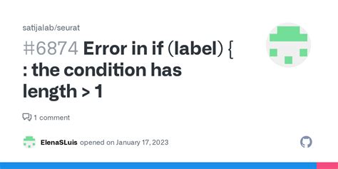 Error In If Label The Condition Has Length 1 · Issue 6874