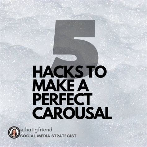 Hacks To Make A Perfect Carousel Social Media Strategist Social Media Marketing Social Media