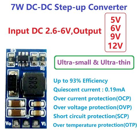 7w mini dc dc boost converter 2 6 5 5v 5v 6v 9v 12 vicedeal