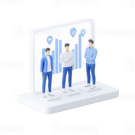 Three Men Discussing Business Metrics And Analytics In A Digital