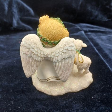 Cherished Teddies Stella” Figurine Christmas Angel Teddy With Lamb