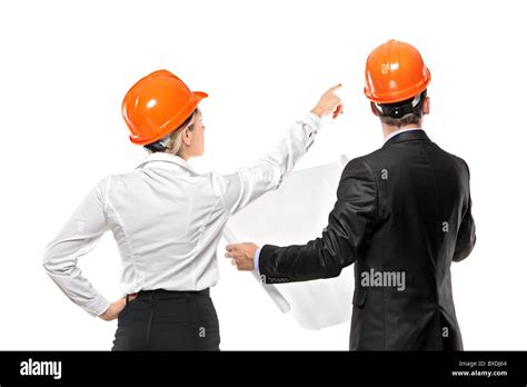 A Team Of Male And Female Architect Looking Stock Photo Alamy