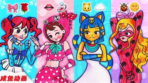 趣味定格动画小美定格动画小美大山谷图库