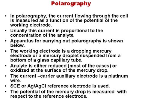 Unit 2 B Voltammetry And Polarography Voltammetric Methods