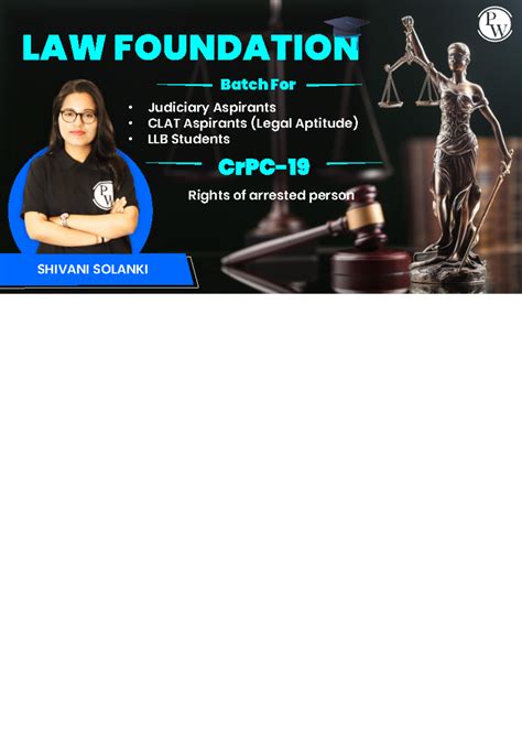 Cr Pc 19 Law Wallah Class Notes Rights Of An Arrested Person Click To