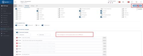 can i set up a custom welcome message on live chat