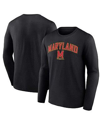 Mens Fanatics Black Maryland Terrapins Campus Long Sleeve T Shirt Macys