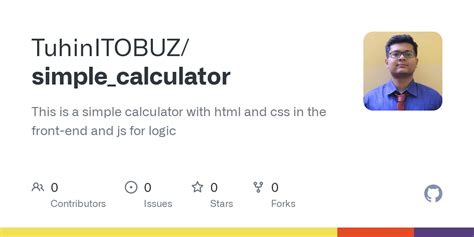 GitHub TuhinITOBUZ Simple Calculator This Is A Simple Calculator With Html And Css In The