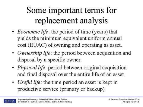 Engineering Economy Chapter 9 Replacement Analysis Engineering Economy