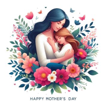Vector Art Of Happy Mother S Day Text In White And Pink Colors On A Transparent Background