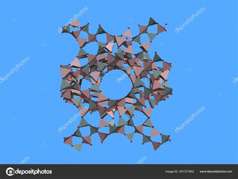 Zeolite Molecular Model Isolated Blue Stock Photo By PantherMediaSeller