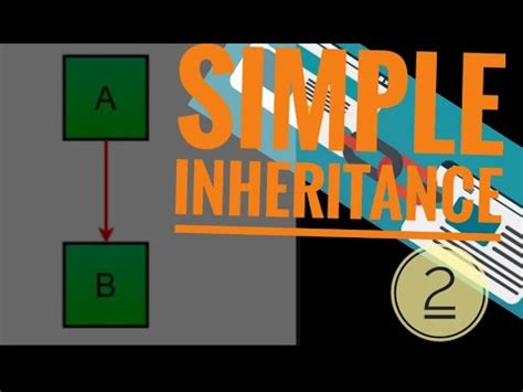 SIMPLE INHERITANCE IN PYTHON SAMPLE PROGRAM AND EXPLANATION Inheritance In Python Video