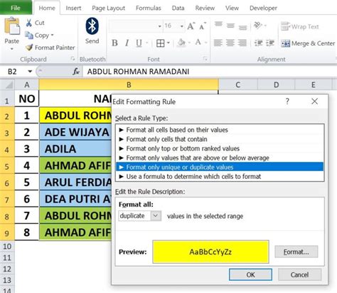 solusi cepat menghapus data ganda di excel dengan rumus sederhana