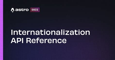 internationalization api reference docs