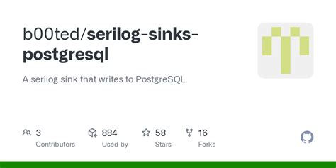 Github B00tedserilog Sinks Postgresql A Serilog Sink That Writes To