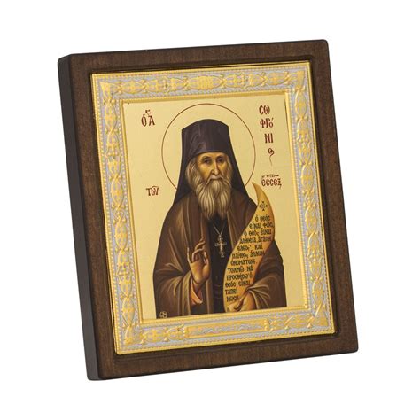 Icoana Sfantul Cuvios Sofronie De La Essex 15x17 Cm Emagro