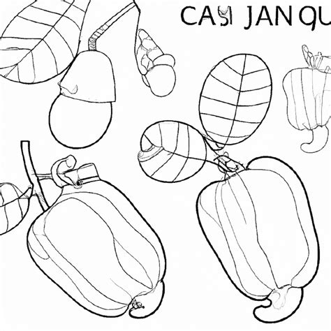 Diversão Para Crianças Desenho De Caju Para Colorir