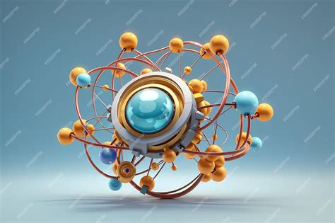 Premium Ai Image 3d Rendering Of Electron Proton Atom Isolated On