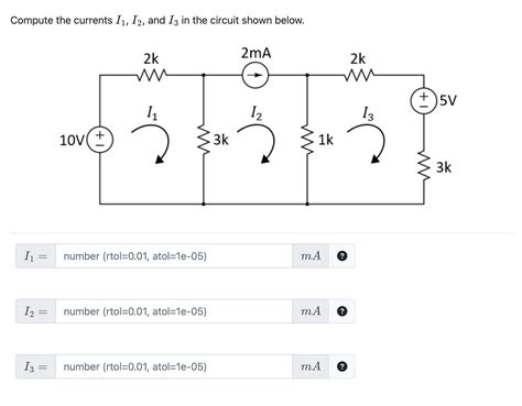 Solved Compute The Currents I I And I In The Circuit Chegg
