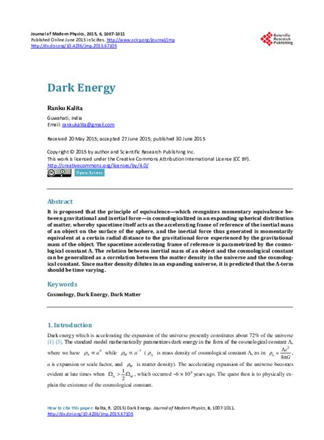 Pdf Cosmological Model With Dark Energy And Dark Matter Anil Saini