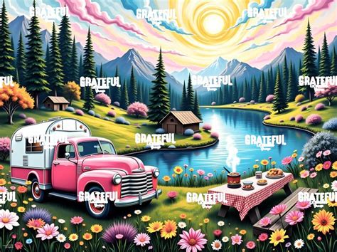 Lakeside Picnic Grateful Art Licensing