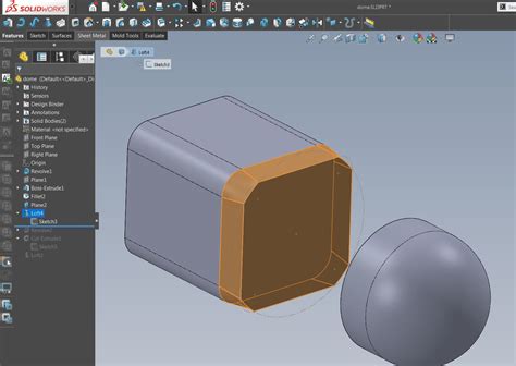 how to create dome in solidworks grabcad questions