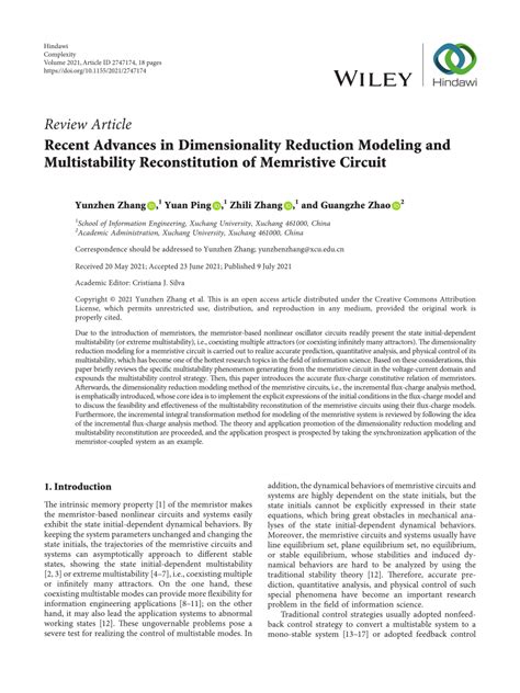 (PDF) Recent Advances in Dimensionality Reduction Modeling and ...