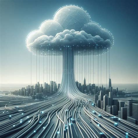 Cloud Data Storage Digital Information Technology Web Futuristic Cloud Icon Stock Image Image