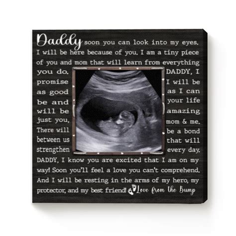 Christmas T For Expecting Dad Daddy Ultrasound Photo Canvas T