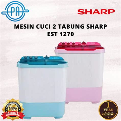 Jual Mesin Cuci 2 Tabung Sharp Est 1270 Est1270 Est 1270 Shopee