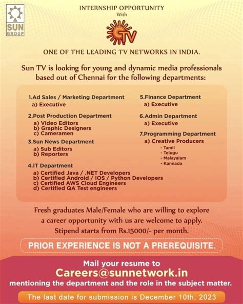 saravanan sm on linkedin internship opportunity with sun networks