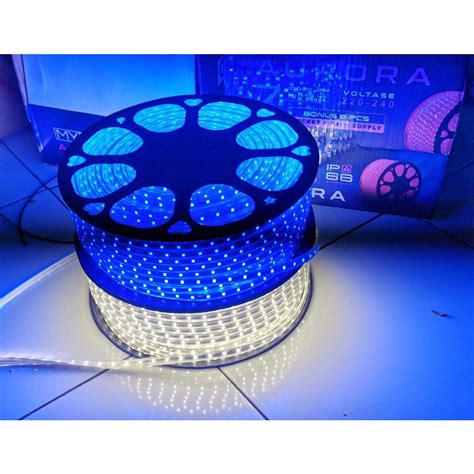Jual 1meter Lampu Led Selang Strip Outdoor Anti Air Warna Biru Kuning Merah Out Door Shopee
