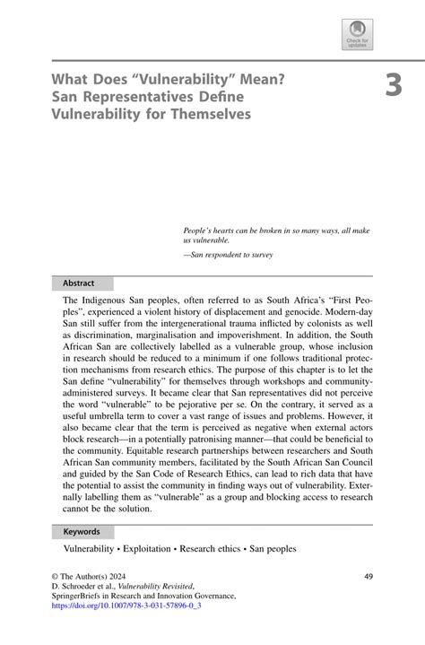 Pdf What Does “vulnerability” Mean San Representatives Define Vulnerability For Themselves