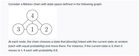 Solved Consider A Markov Chain With State Space Defined In Chegg