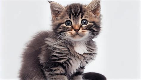 Premium Ai Image Photo Closeup Shot Of A Cute Grey Kitty Isolated On So