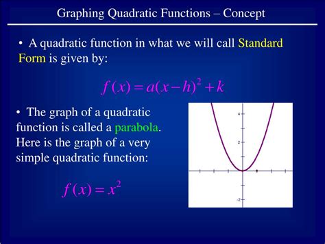 PPT Graphing Quadratic Functions Concept PowerPoint Presentation ID