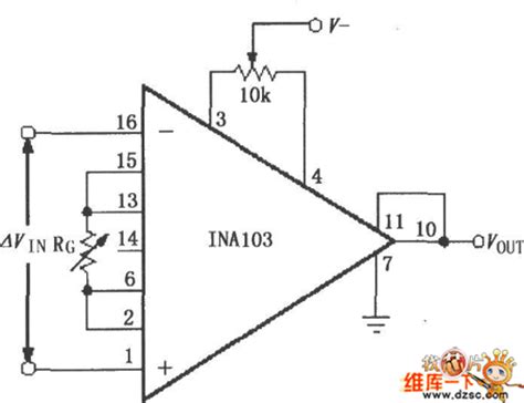 INA103 Adjustable Offset Voltage Circuit Power Supply Circuits Fixed Power Supply Circuit