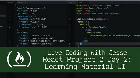 React Project 2 Day 2 Learning Material Ui Live Coding With Jesse Youtube