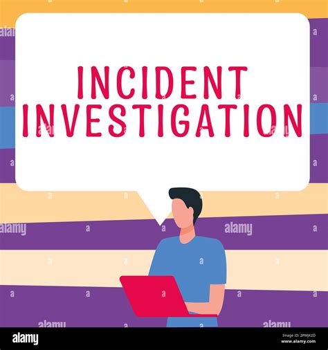Text Caption Presenting Incident Investigation Word Written On Responsible For The Integrity Of